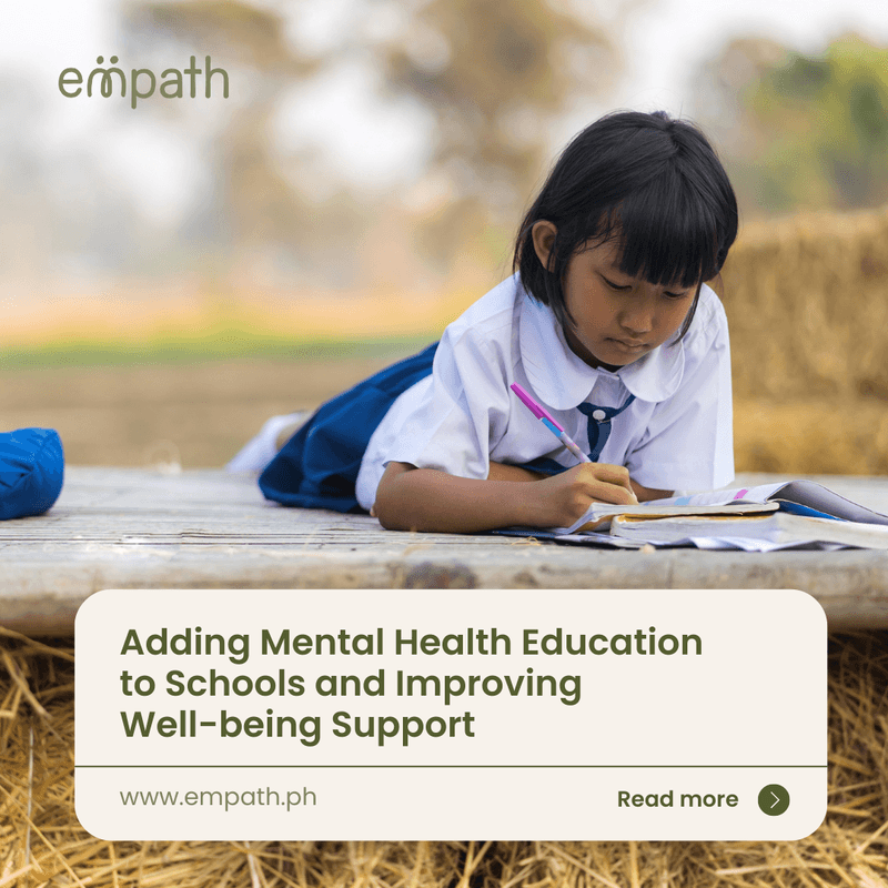 Adding Mental Health Education to Schools and Improving Well-being Support
